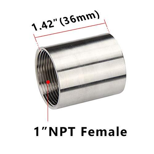 2 Stainless Steel Cast Pipe Coupling Fitting Female Coupler Adapter ...
