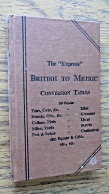 the express british to metric conversion tables hard back inglis | eBay UK