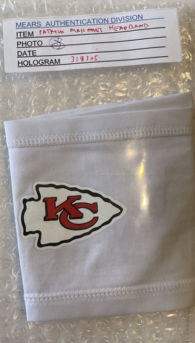 Patrick Mahomes Game Used/Game Worn Headband From Chiefs Vs. Eagles ...