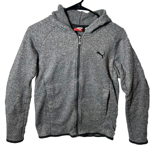 Puma Full Zip Gray Gray Hoodie Size Small, Comfy, Warm, Fleece Lined ...