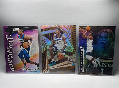Anthony Edwards 🐜🔥- 3 card Card Bundle Donruss, Revolution, Illusions ...