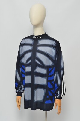 Adidas Vintage Rare Men's Black Skeleton Goalkeeper Jersey Size L Made ...