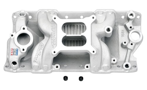 EDELBROCK PERFORMER RPM AIR-GAP, CHEVY 262-400 SMALL BLOCK INTAKE ...
