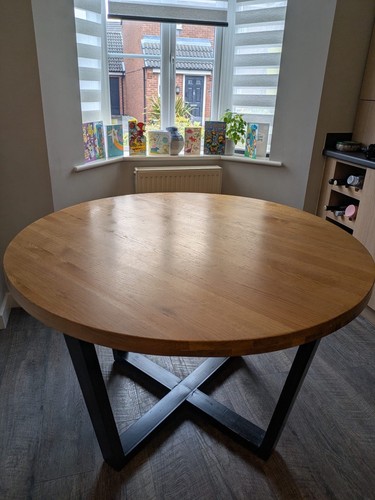 Solid Oak Dining table 120cm | eBay UK