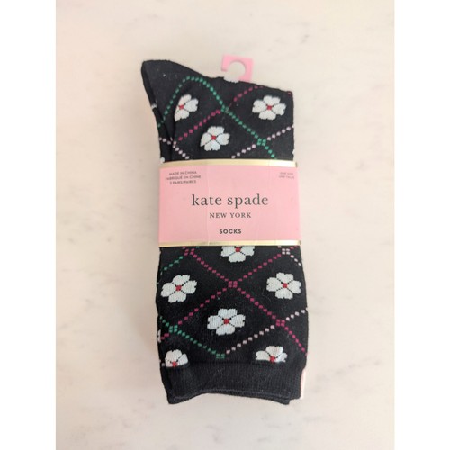 NWT Kate Spade Multi Design Crew Socks 3 Pairs Size 4-10 Floral Stripes ...