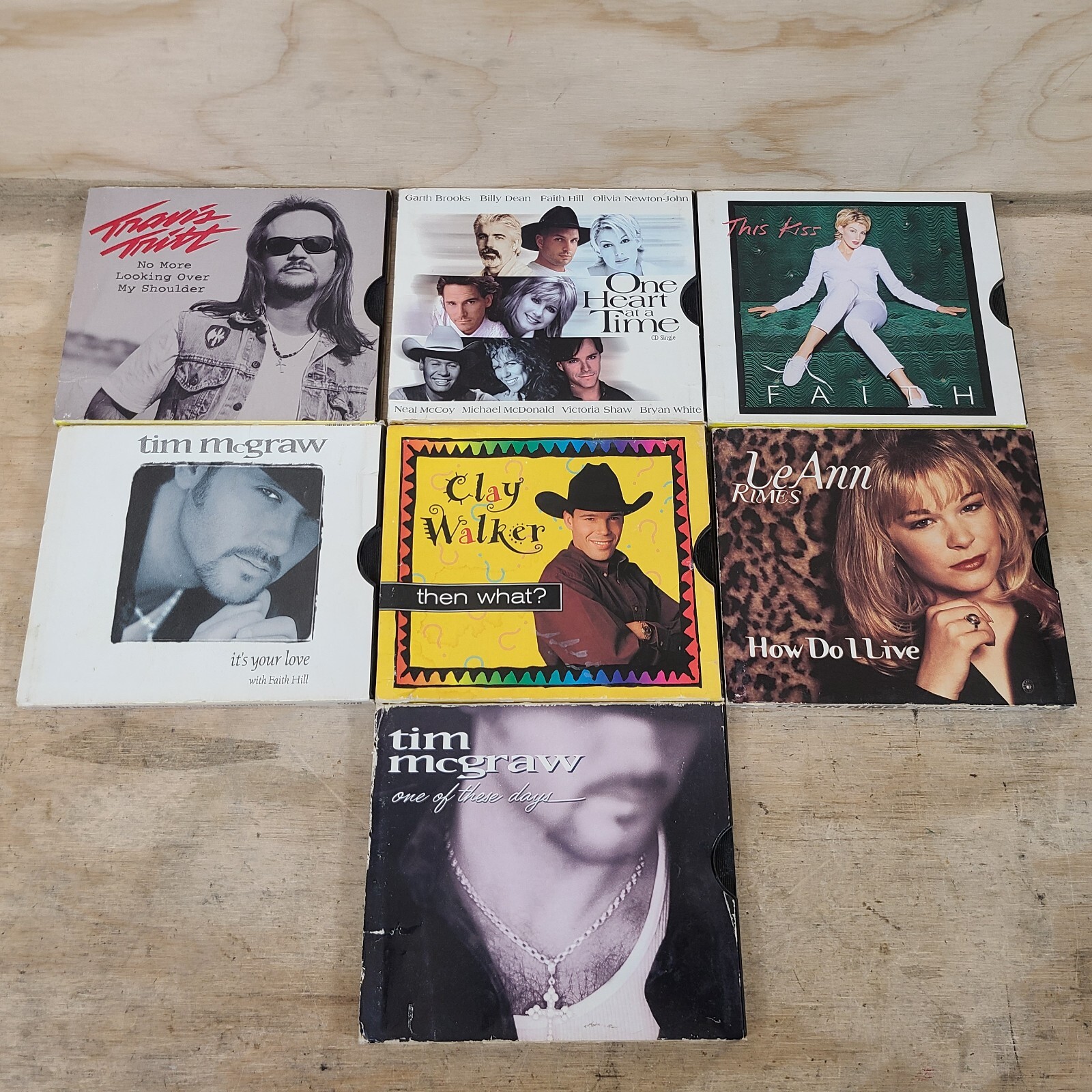7 CD Lot Country Singles Travis Tritt, TIM MCGRAW, Faith Hill, LeAnn ...