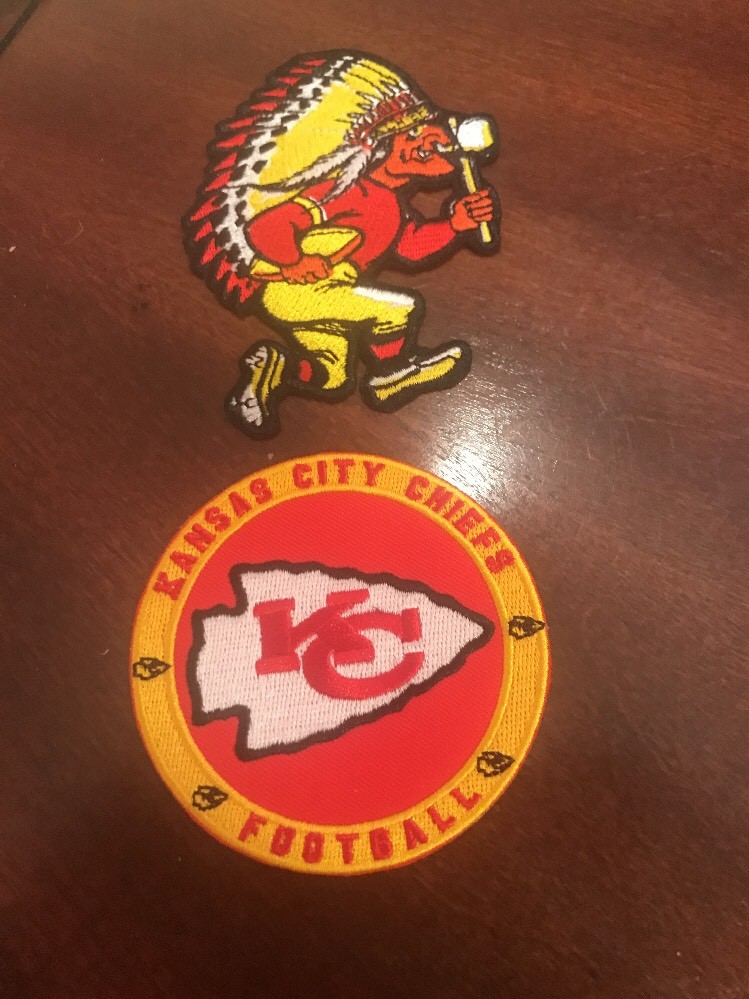 (2) KANSAS CITY CHIEFS Embroidered Iron On Patches Patch Lot 3.5" X 3 ...