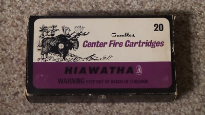 Vintage Gambles HIAWATHA Center Fire 30-06 Springfield Ammo Shell Box ...