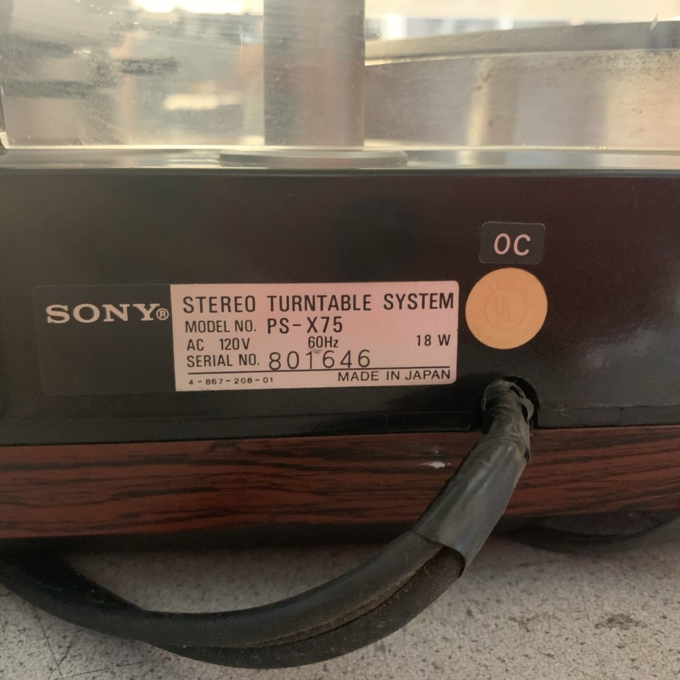 Sony PS-X75 Biotracer Stereo Turntable | eBay