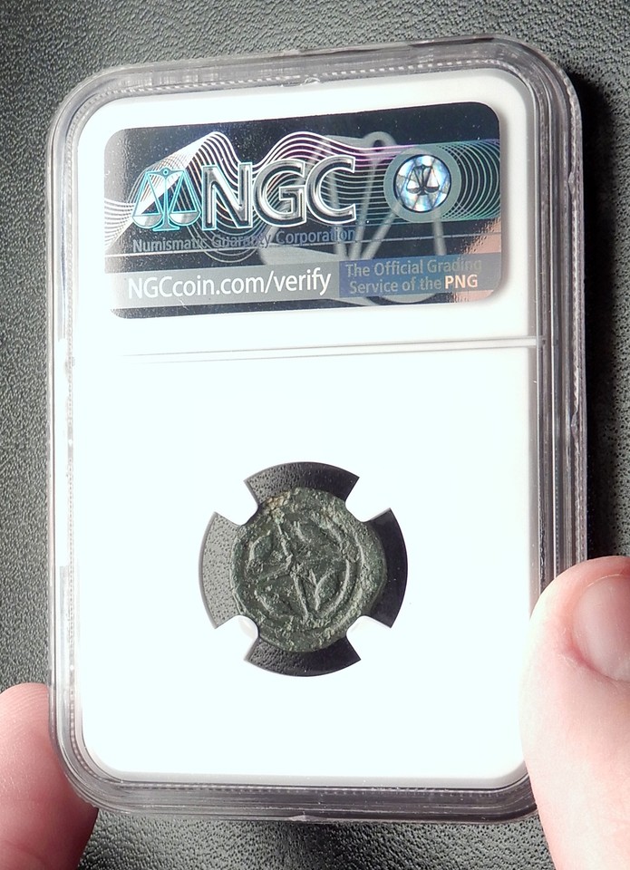 GELA in SICILY Genuine Ancient 420BC Greek Coin BULL WHEEL NGC ...