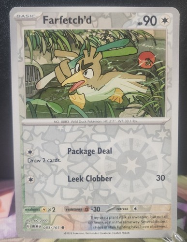 Reverse Holo Farfetch'd 083/165 Common Scarlet and Violet 151 Pokemon TCG | eBay