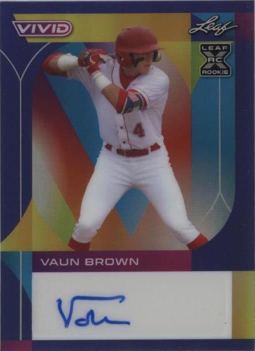 2022 Leaf Vivid - Vaun Brown #BA-VB1 Navy Blue /30 (AU, RC) for sale ...