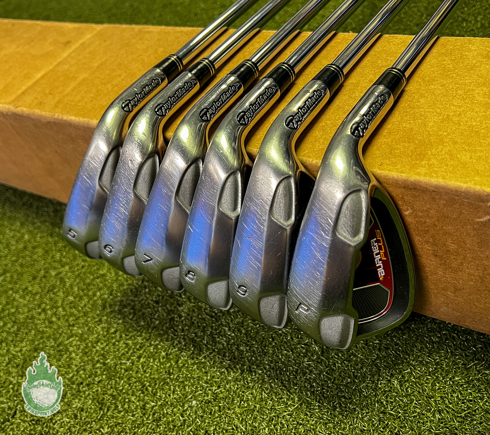 Used RH TaylorMade Burner Plus Irons 5-PW 85g Regular Flex Steel Golf ...