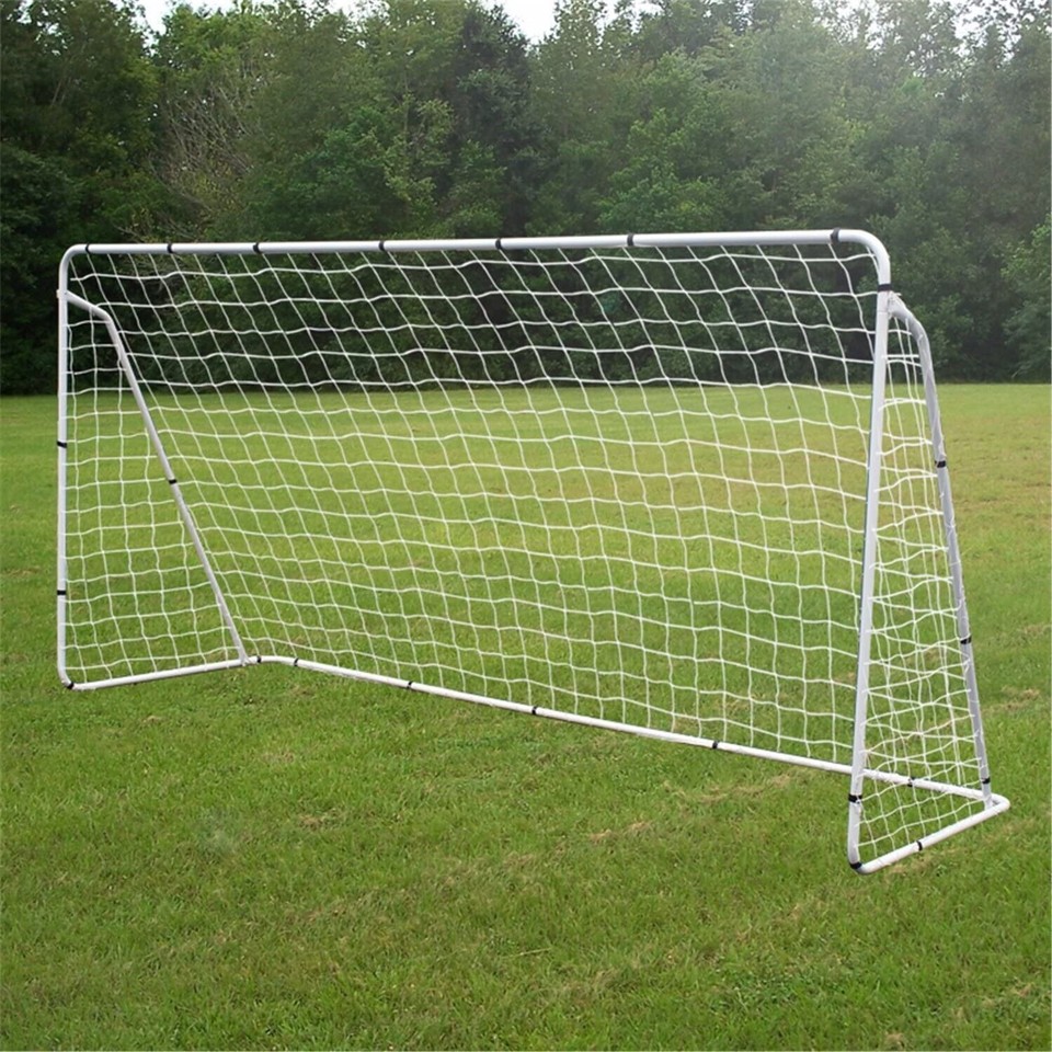 Set of 2 Portable 12' x 6' Soccer Goal for Backyard Heavy Duty Steel ...