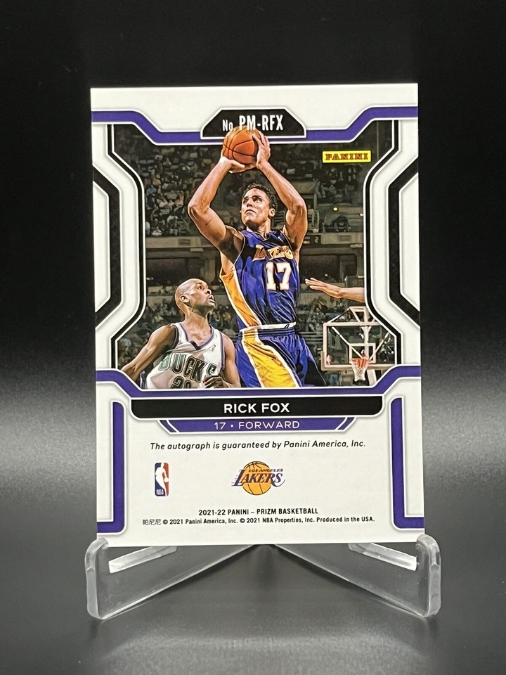 2021-22 PANINI PRIZM PENMANSHIP RICK FOX AUTOGRAPH LAKERS AUTO SP NBA ...