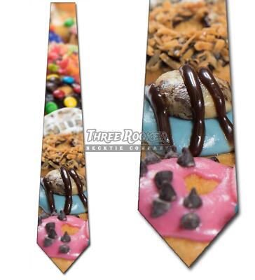 Mini Donut Lineup Tie Men's Food Neck Ties Doughnuts Necktie NWT | eBay