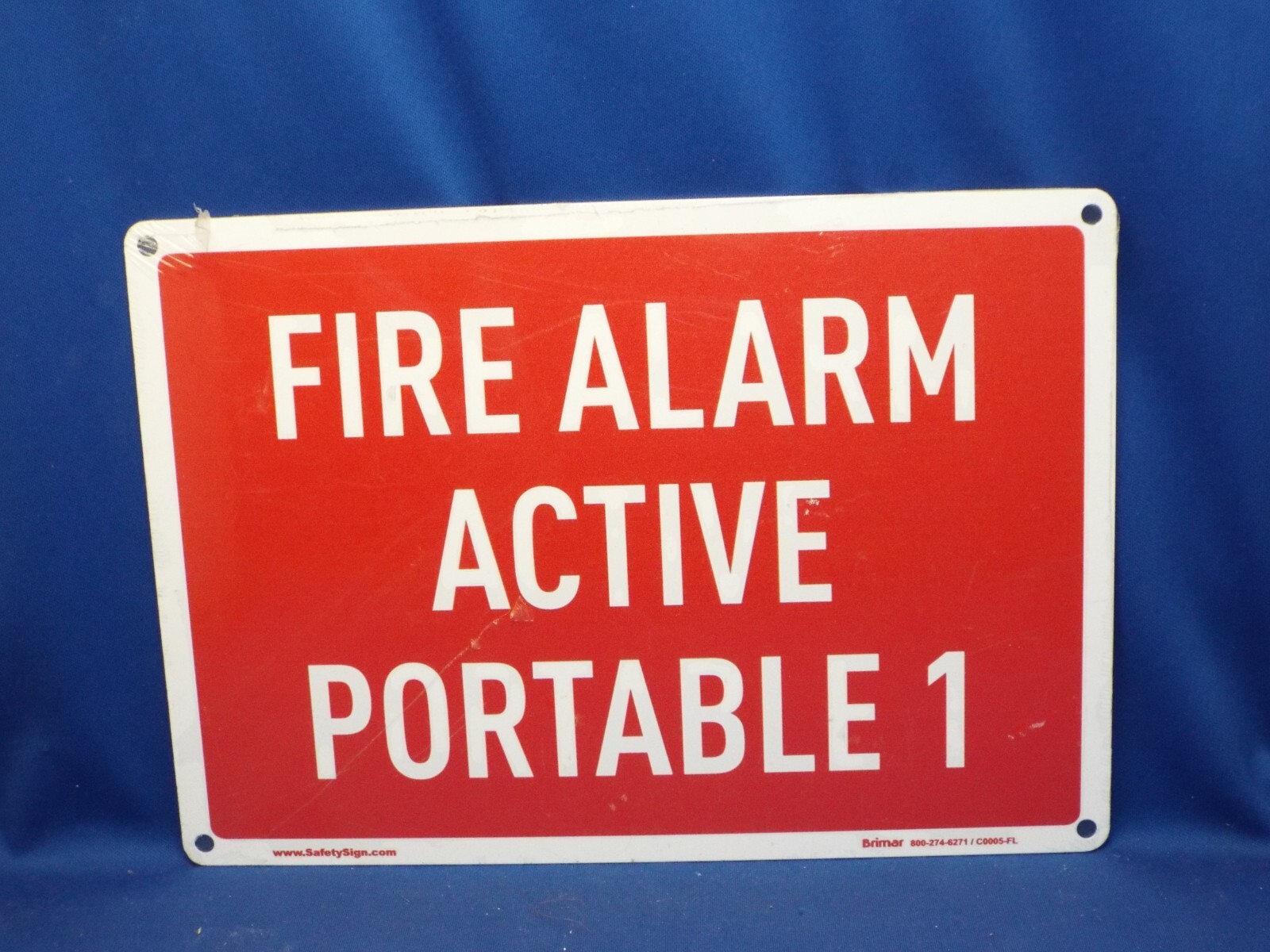 Brimar Metal Safety Sign Fire Alarm Active Portable 1 : 10" x 7" | eBay