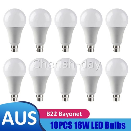 10X 18W LED Bulb B22 Bayonet Bright Globe Ball Lamp Light Bulbs Cool ...