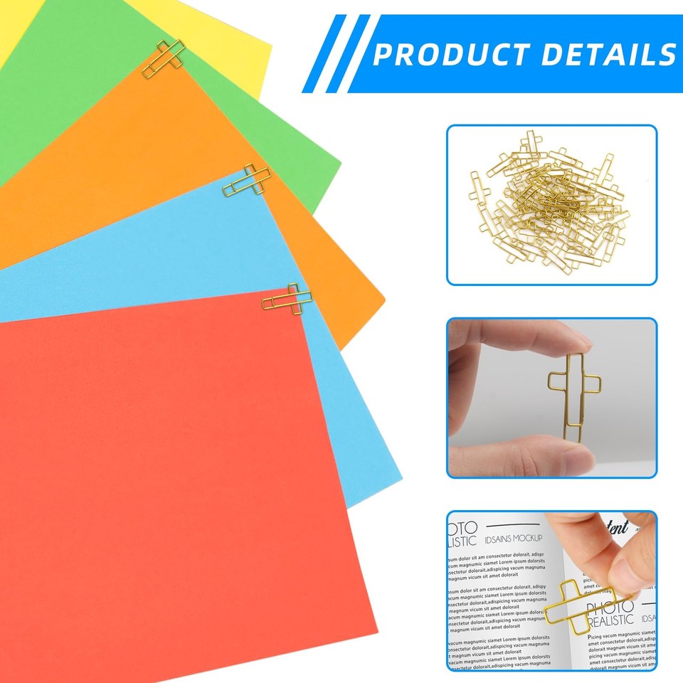 50 PCS Gold Cross Bible Paper Clips - Dual-Purpose Journaling | eBay
