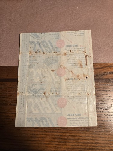 1952 Topps Wings / Red Ball Jets Wax Wrapper, Rare Variant | eBay