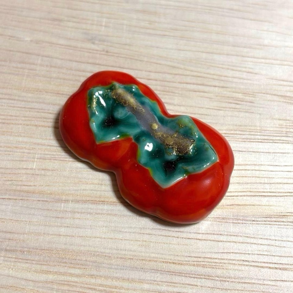 Kiyomizu Yaki Chopstick Rest Kyoto Ware Persimmon Oyster Autumn ...