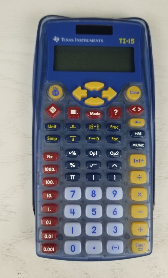 Texas Instruments TI-15 Explorer Elementary Calculator W/Cover | eBay