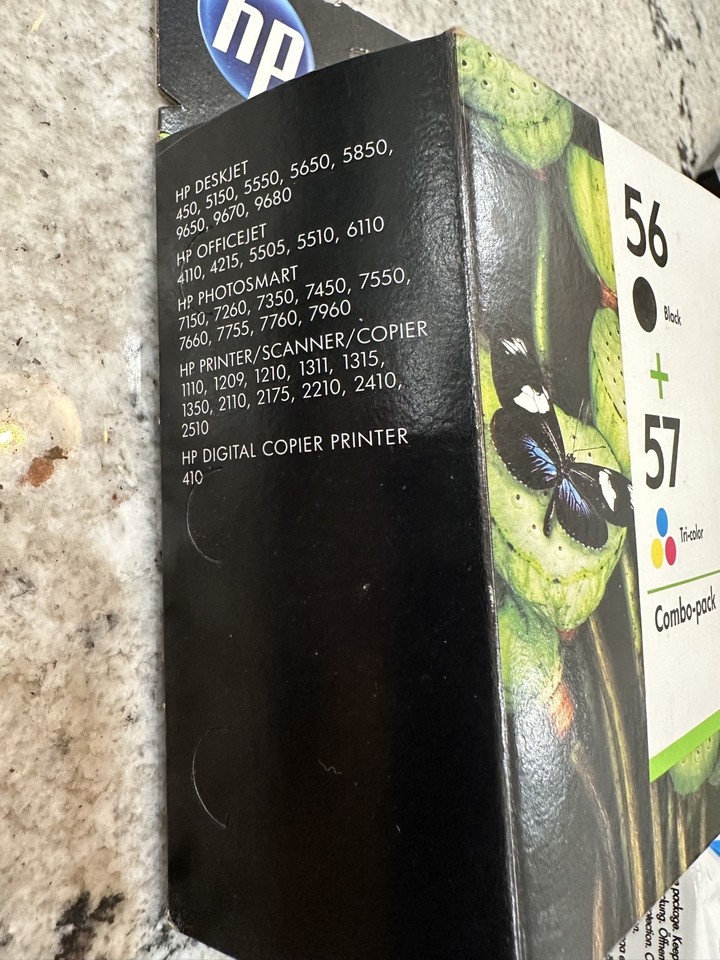 HP 56 Ink Cartridge for DeskJet 450 5150 5550 5650 EXP 8/2012 BLACK INK ...