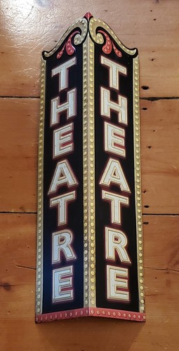 Theater Marquee Metal Movie Sign Home Decor Open Road Cinema 6” X 24 ...