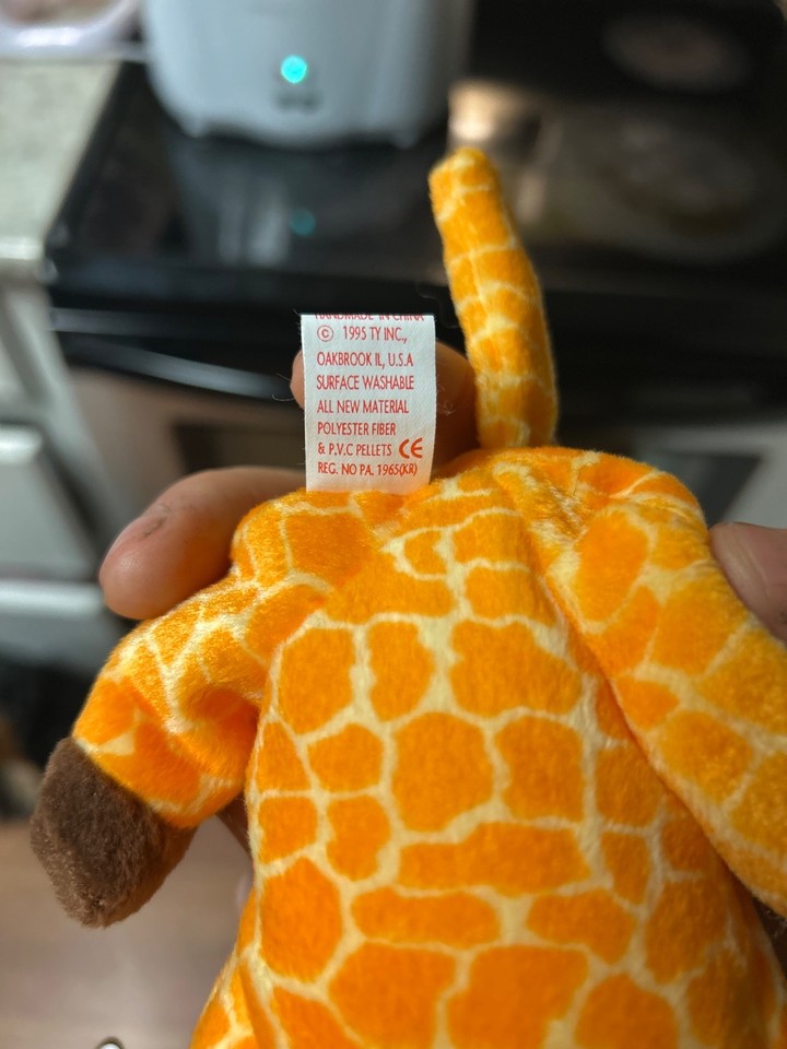 TY Beanie Baby - Twigs The Giraffe - Style 4068 - 1995 - PVC Pellets | eBay
