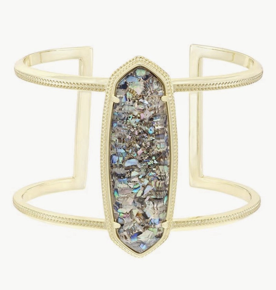 EUC Kendra Scott Lawson Bracelet Gold Crushed Abalone Shell | eBay