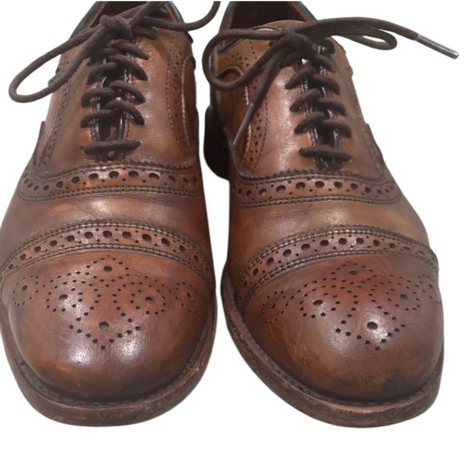Allen Edmonds Mens Sz 8.5 Brown Walnut Strand By Brooks Brothers ...