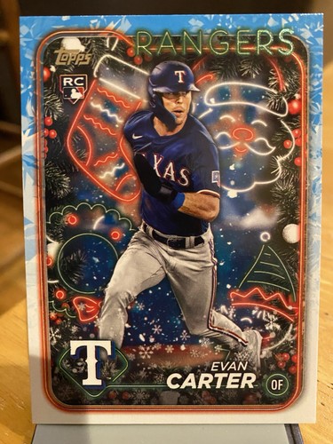 Evan Carter 2024 Topps Holiday Texas Rangers Rookie RC Card #H141 | eBay