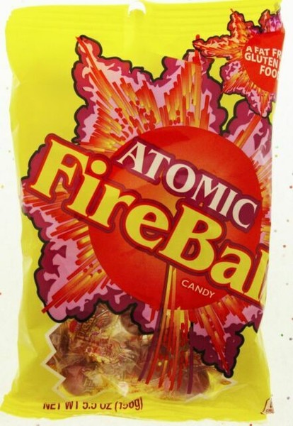 2x Atomic Fireballs 5.5 Oz Bag Hot Cinnamon Candy Size 3/4 Inch Fire ...