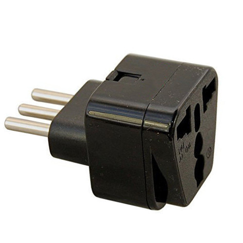 KIT: 3x Grounded Universal Travel Plug Adapter for Italy Chile Tunisia ...