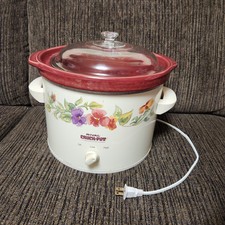 Vtg Rival Crock Pot 6qt 37601 White Oval Cherries for sale online | eBay