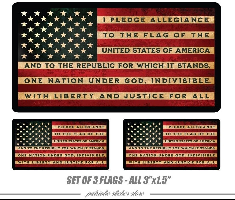 American Flag Decal Pledge