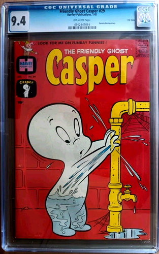 THE FRIENDLY GHOST CASPER #29 CGC 9.4 OW 1961 Spooky HARVEY FILE COPY ...