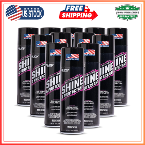 Slick Products Shine & Protectant, High-Gloss Spray for Plastic, Vinyl ...