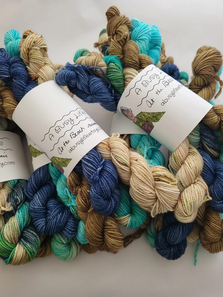 Variegated hand dyed yarn (mini skein set) Hand dyed sock yarn ...