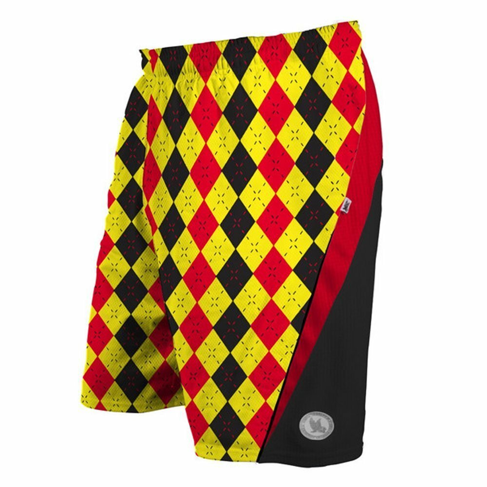 Flow Society Argyle Black Performance Lacrosse Shorts Small | eBay