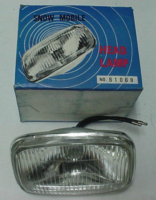 New Vintage Snowmobile Headlight Head Lamp 12V 45 Watt Ski Doo Sno ...