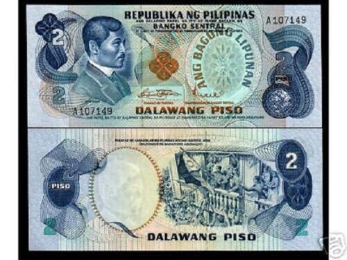 Philippines 2 PESOS P-152a 1970 Declaration of June 12th 1898 UNC ...