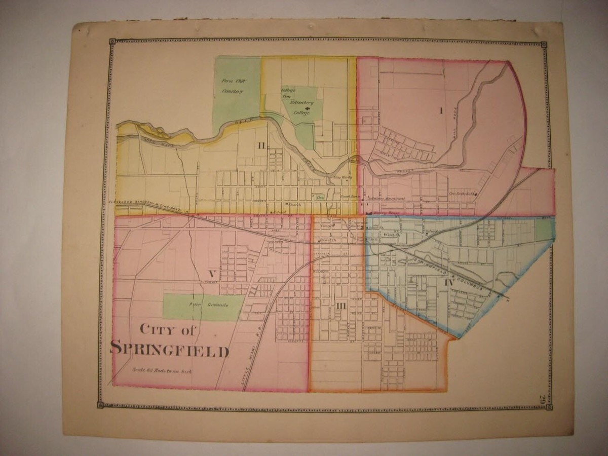 Map Of Springfield Ohio Rich Detailed Vector Map Of Springfield, Ohio,