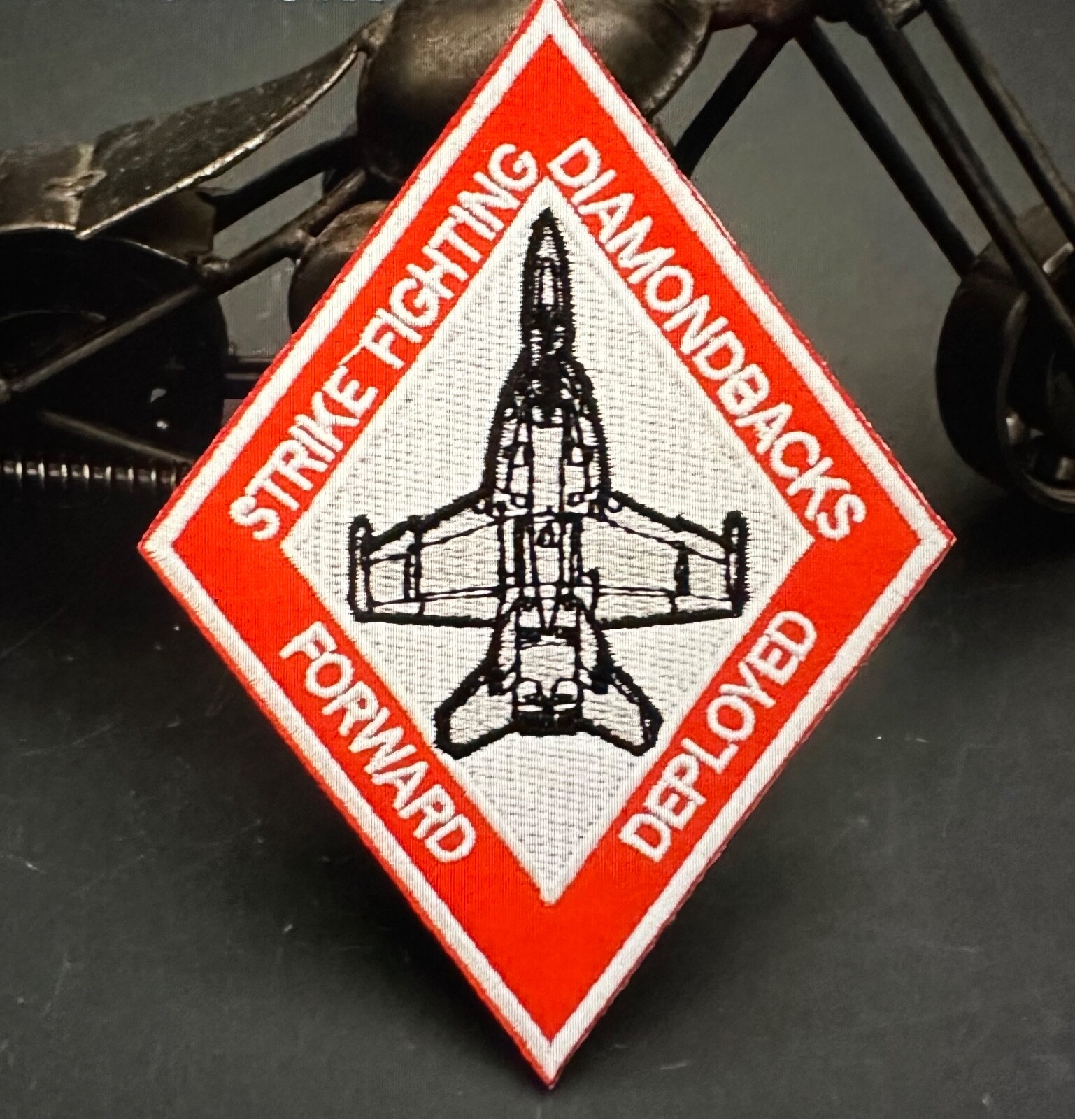 FABULOUS USN FIGHTER SQUADRON VF-102 "DIAMONDBACKS" EMBROIDERED IRON-ON ...