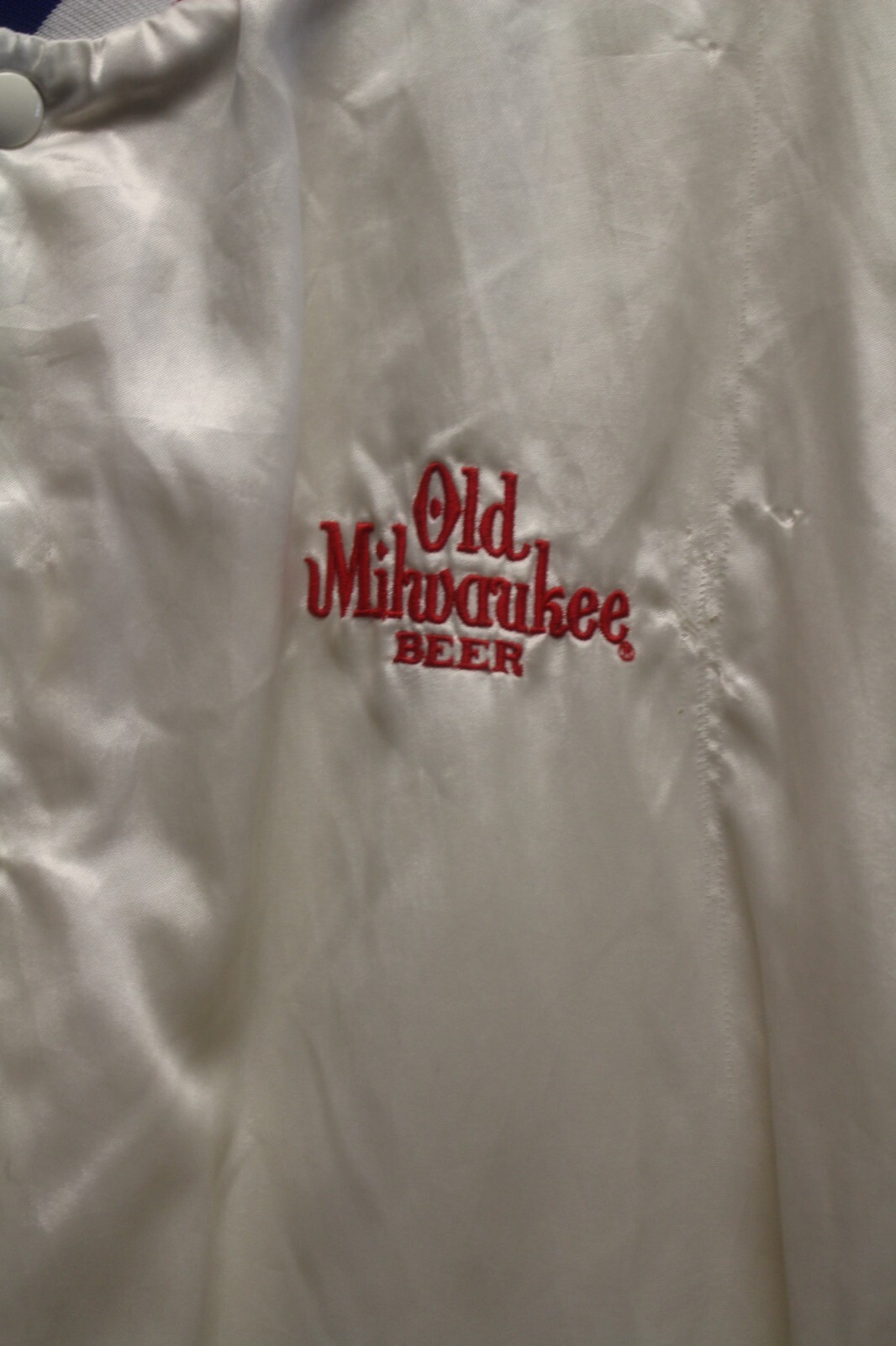 VINTAGE Old Milwaukee Red White Blue USA Jacket XL | eBay