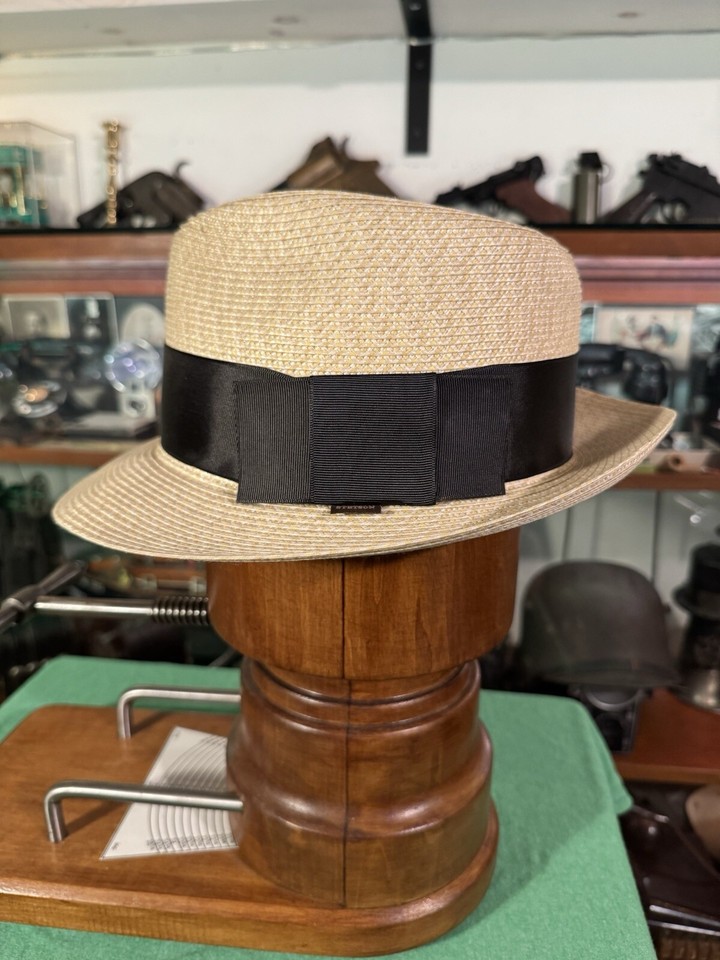 Stetson Straw Fedora Hat Wicker Panama 7 1/2 | eBay