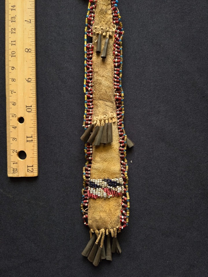 Apache Indian Beaded Awl Case, Circ: 1870s, 16" From An Old Indian ...
