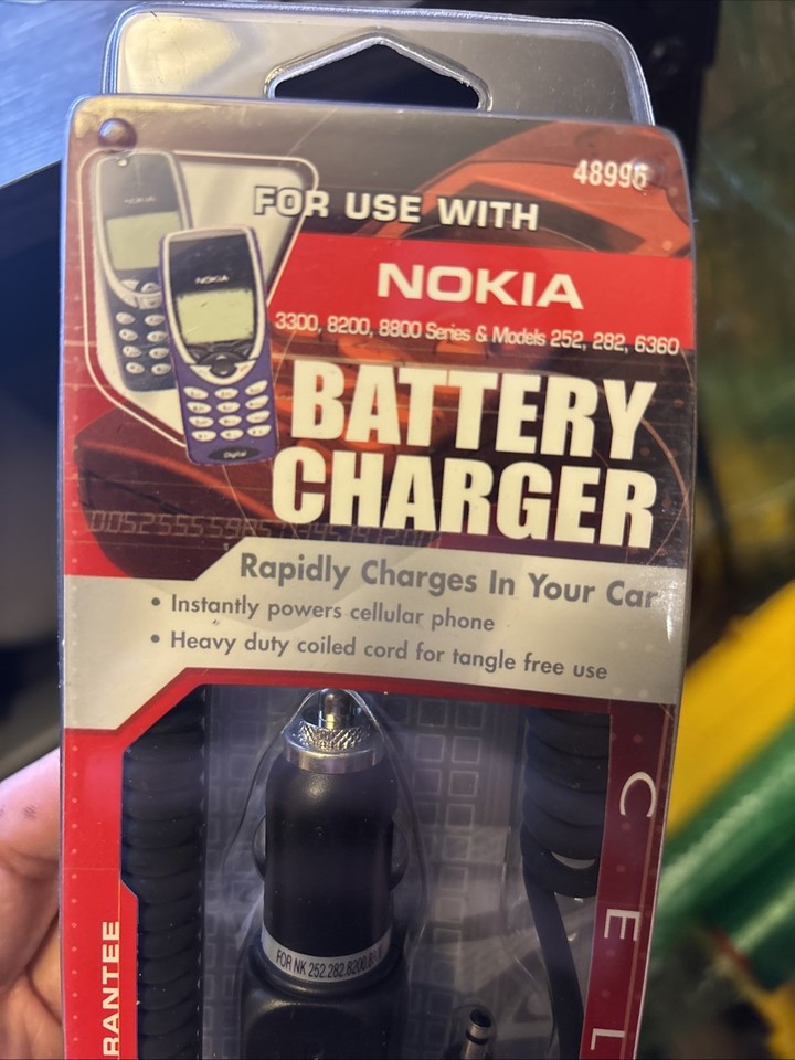 Vintage Nokia Cell Phone Car Battery Charger For 252 282 3300 6360 8265 ...