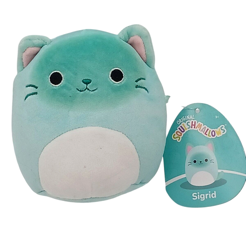 Squishmallow Sigrid the Cat 5" Kelly Plush Stuffed Animal Toy Teal Blue ...
