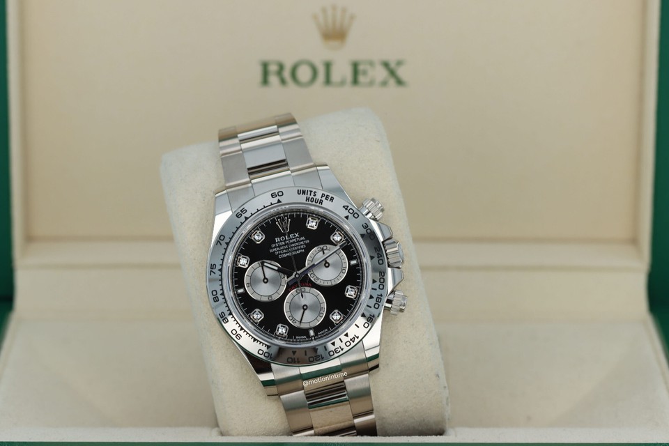 Rolex 126509 Cosmograph Daytona 18kt White Gold Bright Black & Steel ...